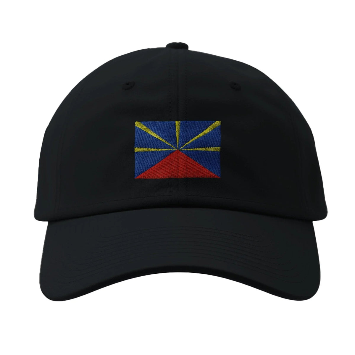 Gorra con la bandera de Reunión y bordado de algodón refinado – Pixelforma