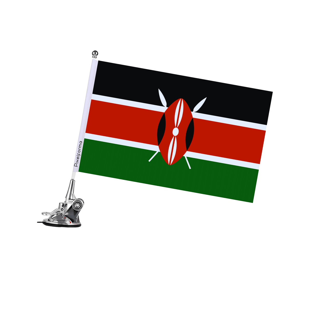 Kenya Flag Suction Cup Pole – Pixelforma